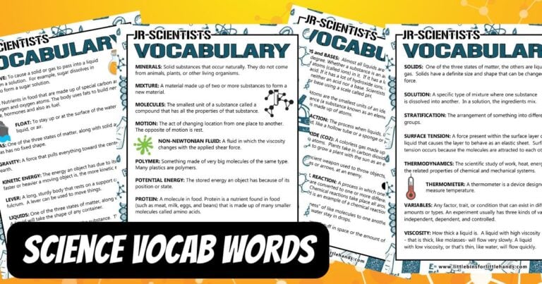 60+ Science Vocabulary Words Every Kid Should Know (With Definitions)