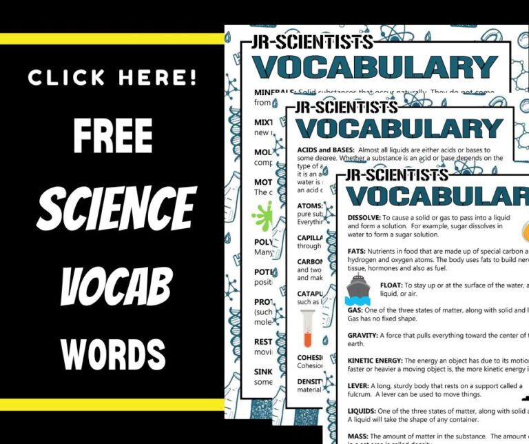 60+ Science Vocabulary Words Every Kid Should Know (With Definitions)