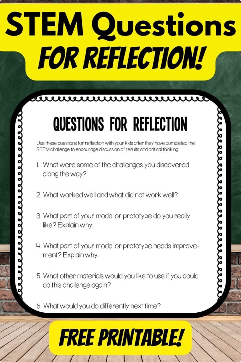 STEM Reflection Questions - Little Bins for Little Hands