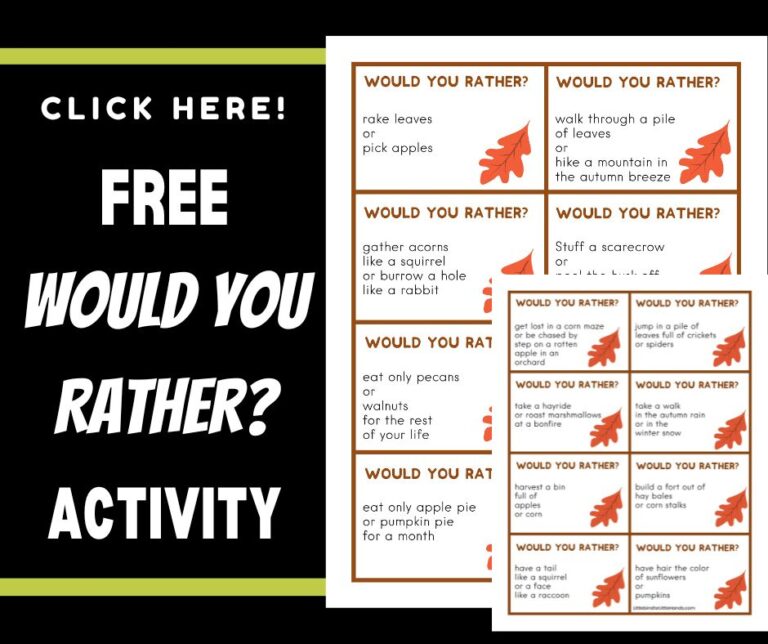 16 Fall Would You Rather Questions