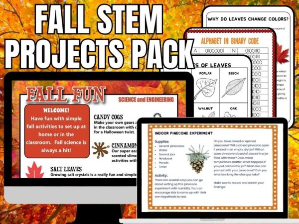 Fall Coloring Pages for Easy Science (Free Printables)
