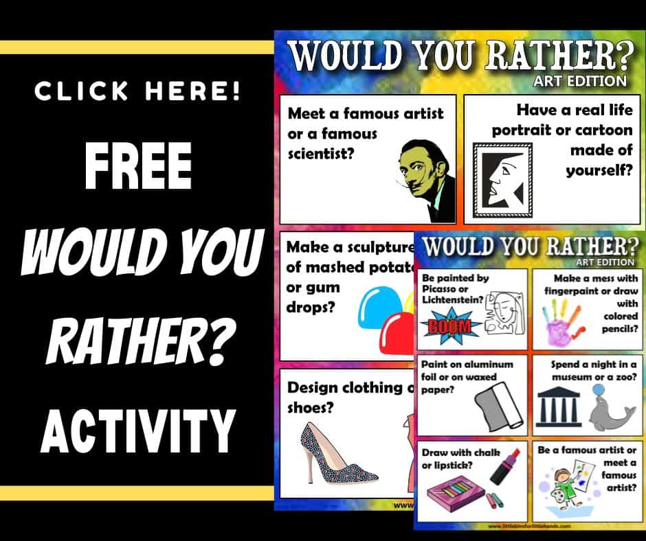 Would You Rather Art Questions - Little Bins for Little Hands
