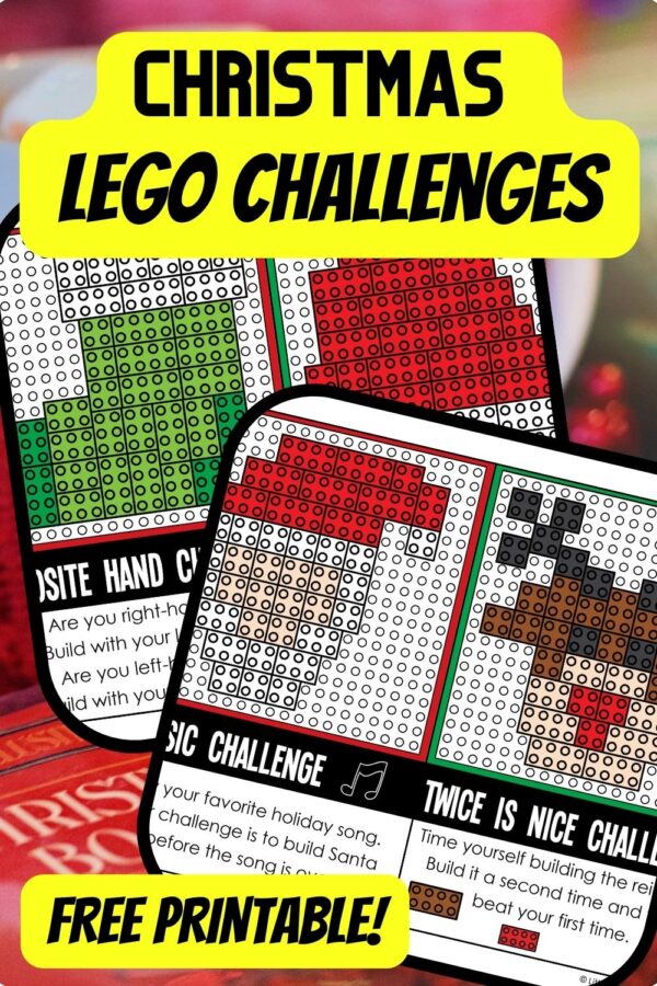 Christmas LEGO Challenge Cards - Little Bins for Little Hands