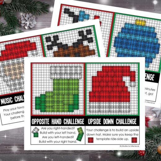 Christmas LEGO Challenge Cards - Little Bins for Little Hands
