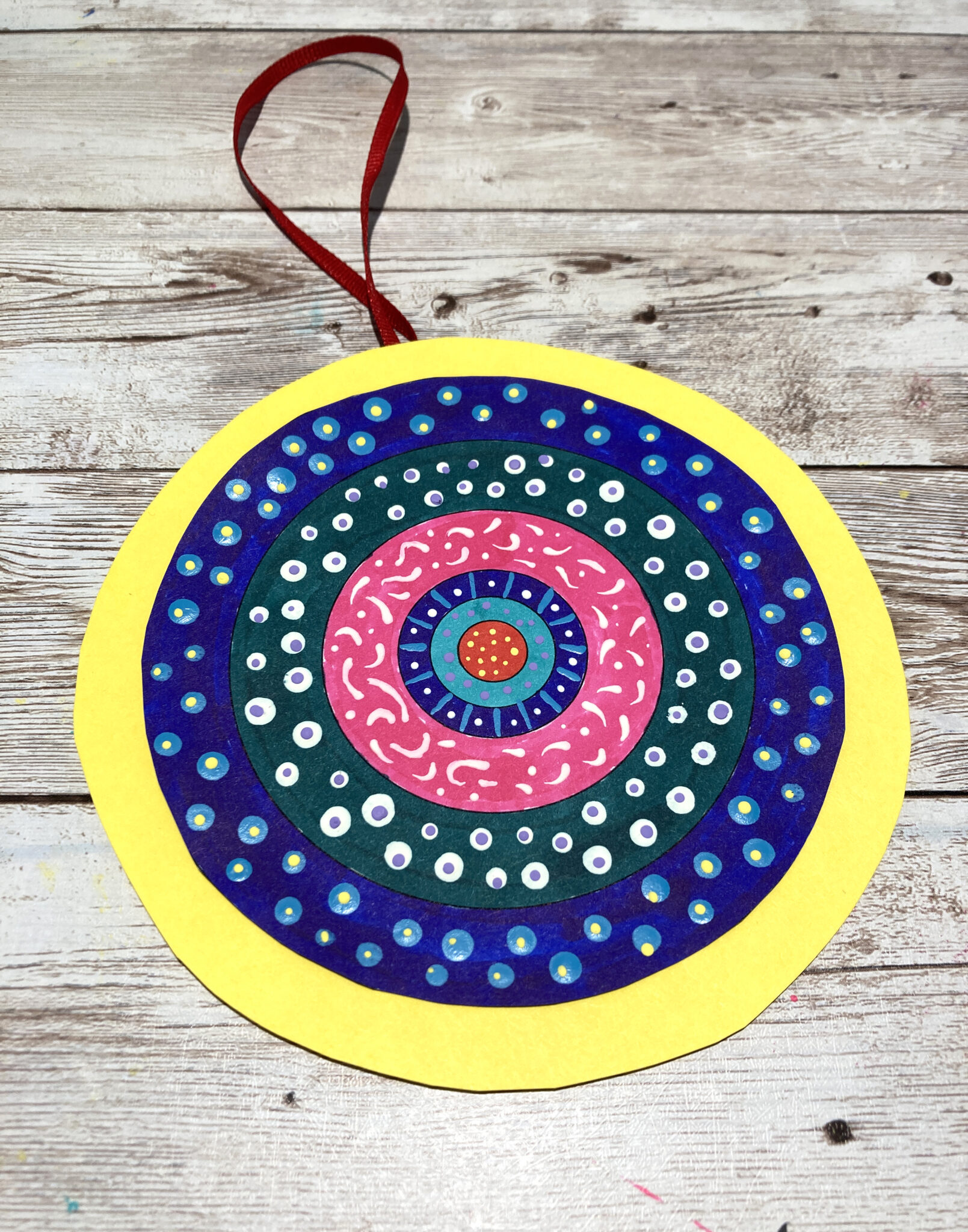 Colorful Christmas Ornament To Make - Little Bins for Little Hands