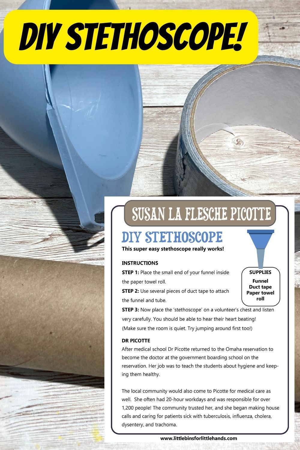 DIY Stethoscope For Kids - Little Bins for Little Hands