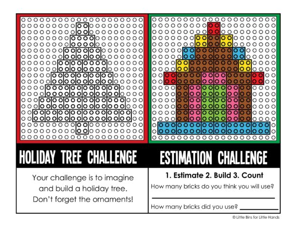 Christmas LEGO Challenge Cards - Little Bins for Little Hands
