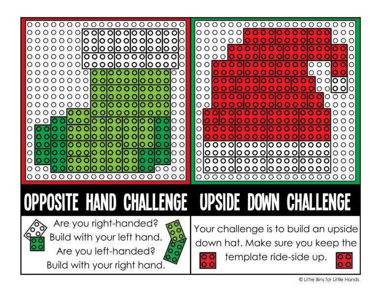 Christmas LEGO Challenge Cards - Little Bins for Little Hands