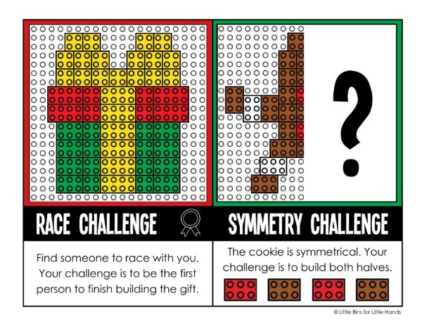 Christmas LEGO Challenge Cards - Little Bins for Little Hands