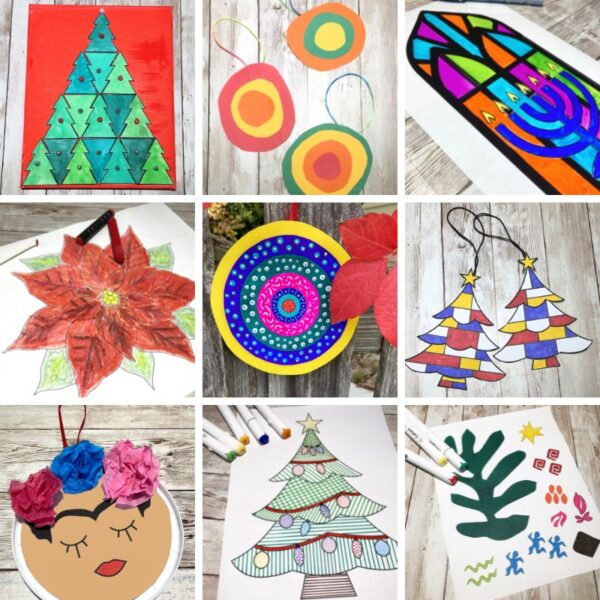 15 Christmas Art Projects For Kids (Famous Artists)