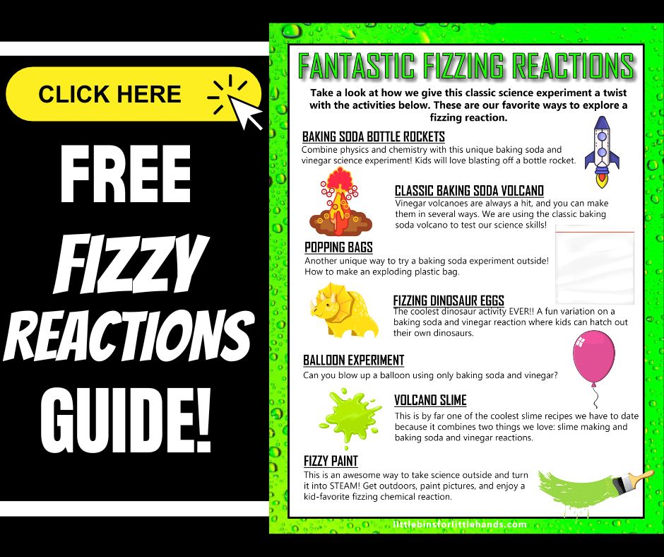 Baking Soda and Vinegar Science Experiments - Little Bins for Little Hands