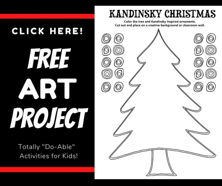 Kandinsky Christmas Tree Cutout - Little Bins for Little Hands