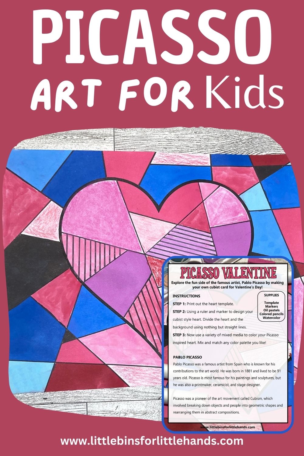 Picasso Heart Art Activity | Little Bins for Little Hands