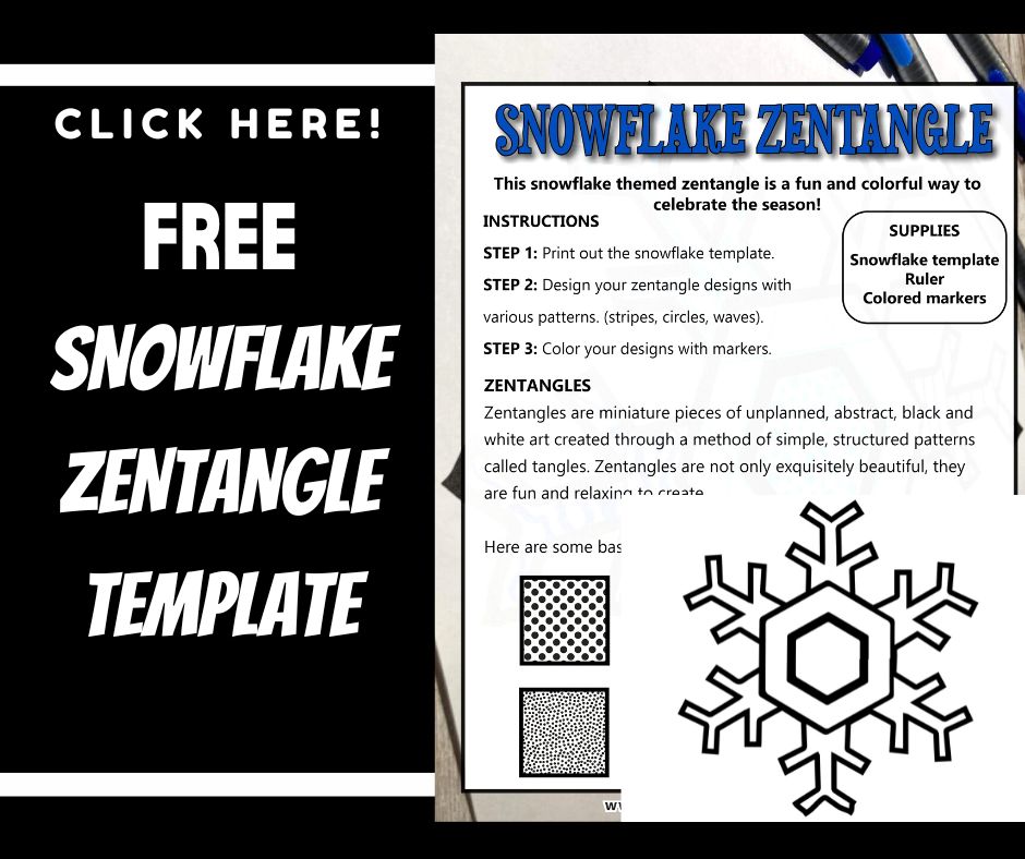 Snowflake Zentangle - Little Bins for Little Hands