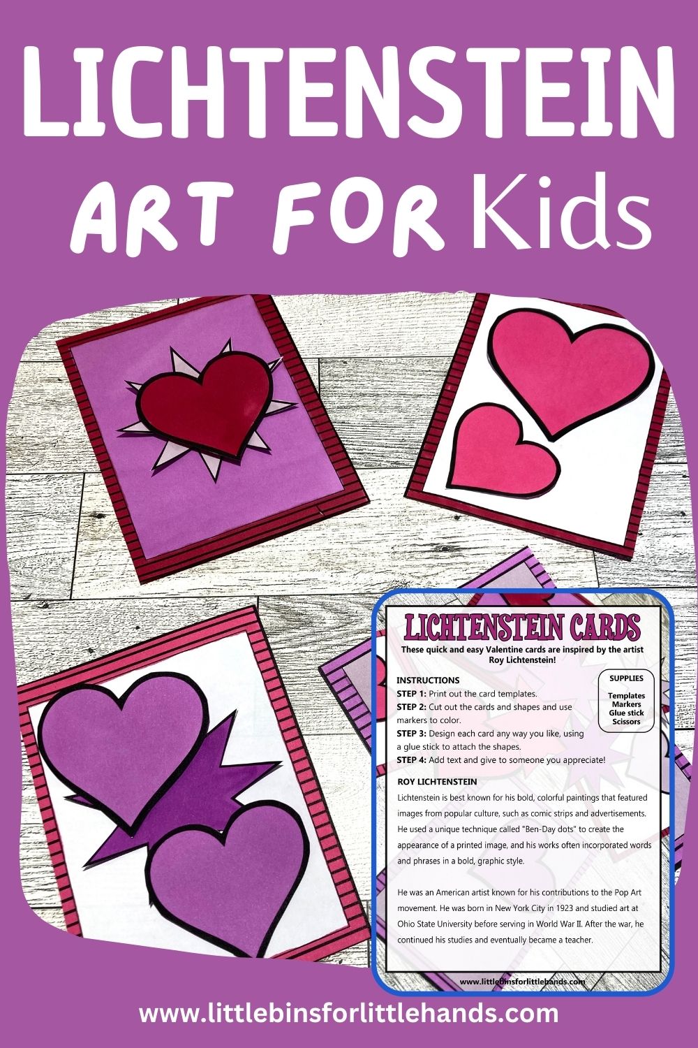 Pop Art Valentines Cards To Make - Little Bins for Little Hands