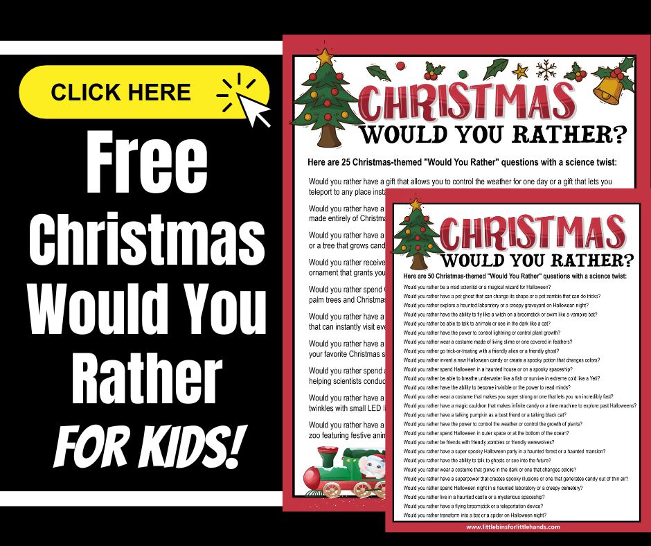25 Christmas Would You Rather Questions - Little Bins for Little Hands