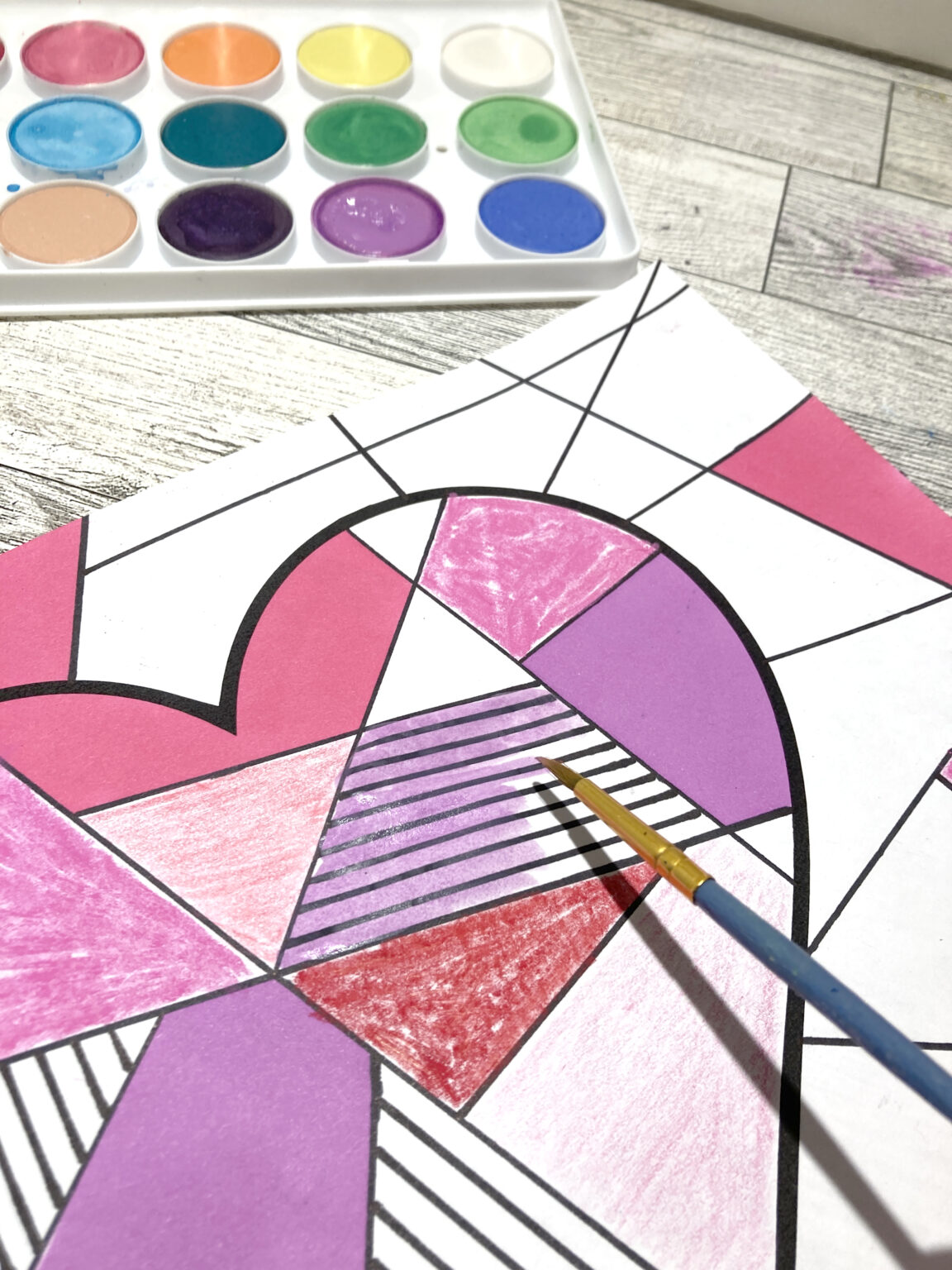 Picasso Heart Art Activity | Little Bins for Little Hands