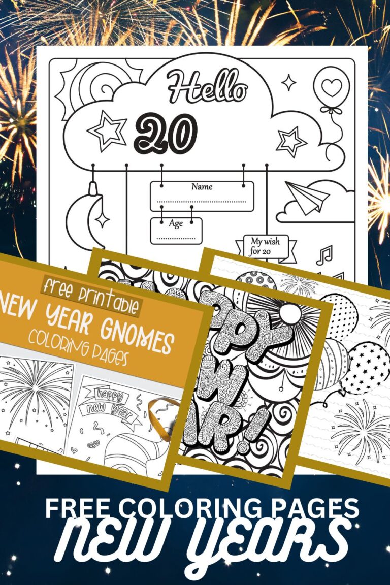 Happy New Year Coloring Pages - Little Bins for Little Hands