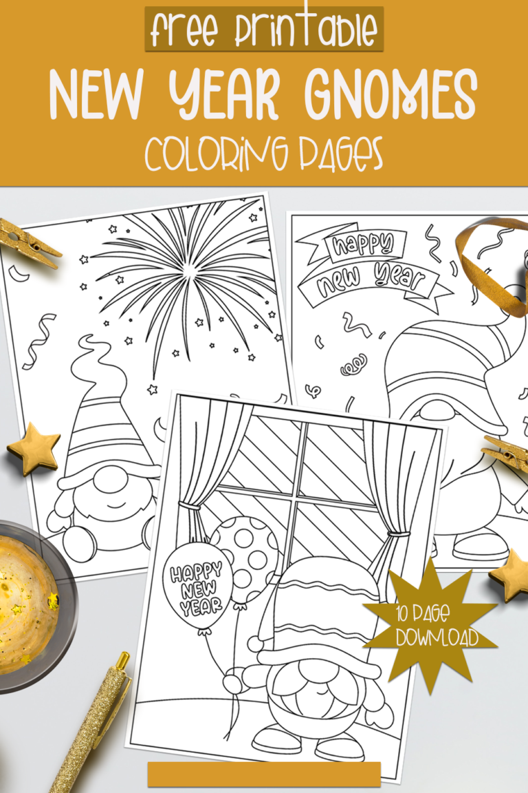 Happy New Year Coloring Pages - Little Bins for Little Hands