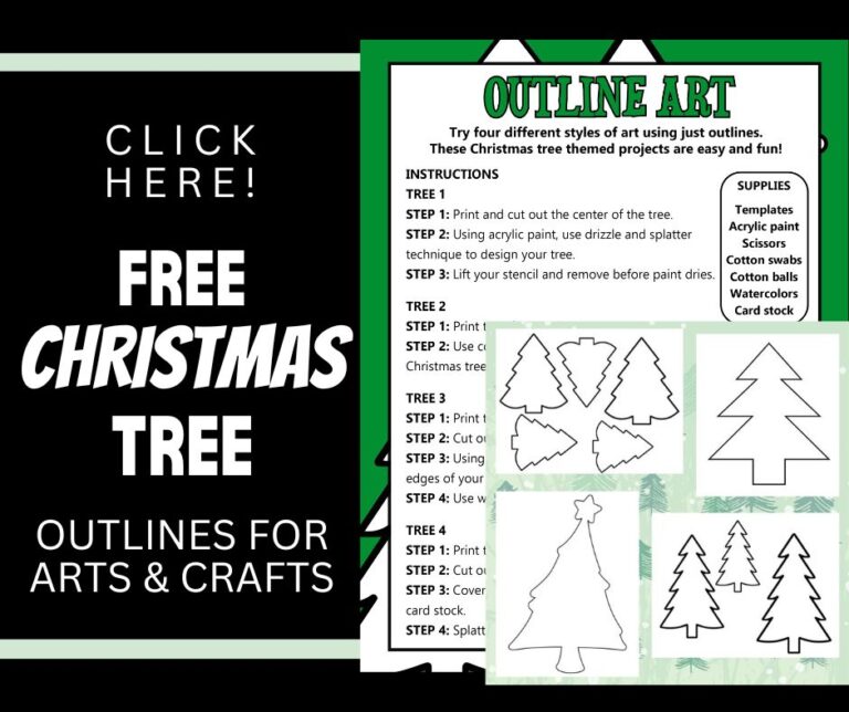 Christmas Tree Outlines for Kids Crafts | Little Bins for Little Hands