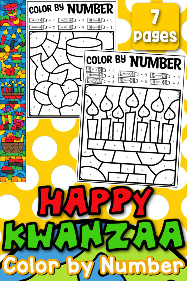Kwanzaa Color By Number | Little Bins for Little Hands