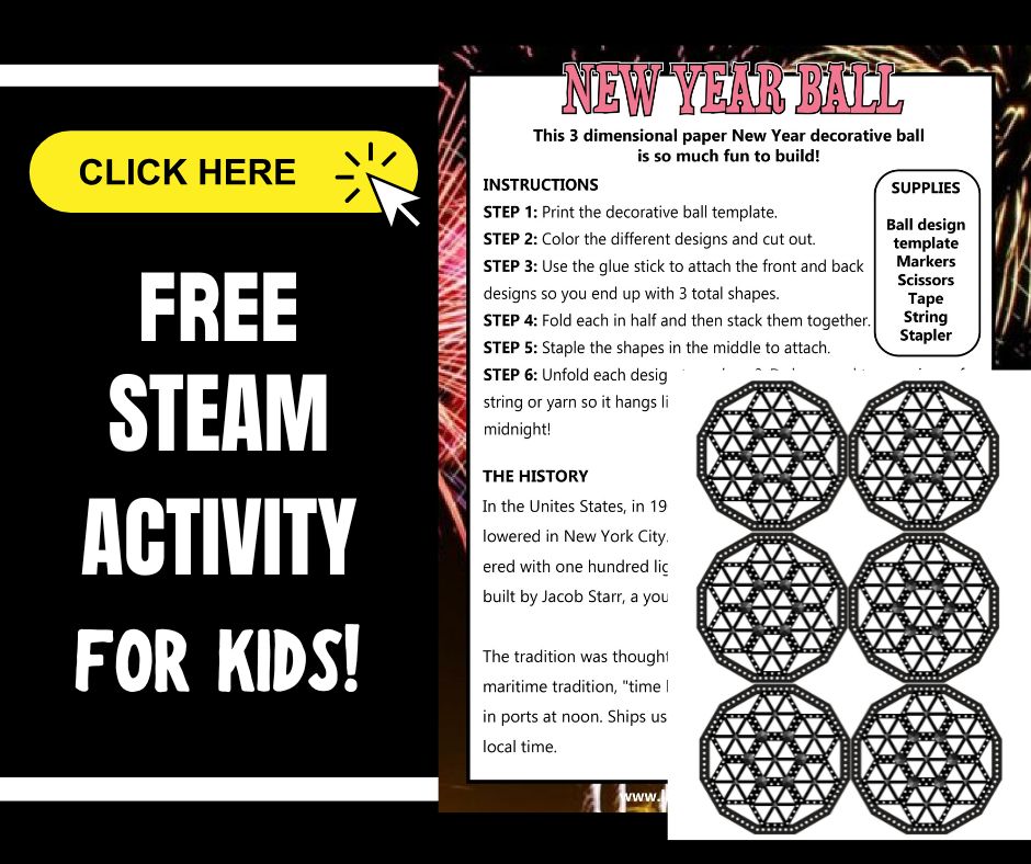 New Years Ball Drop Craft - Little Bins for Little Hands