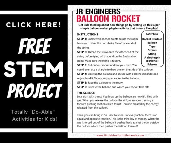 Make A Balloon Rocket - Little Bins for Little Hands