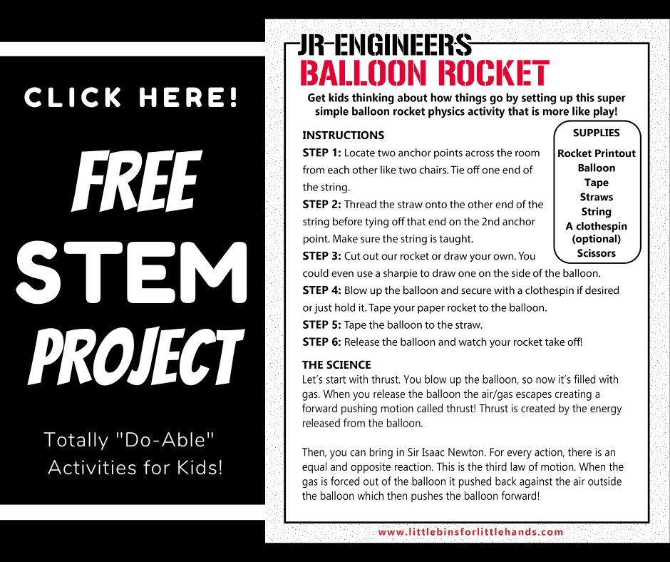 Make A Balloon Rocket - Little Bins for Little Hands