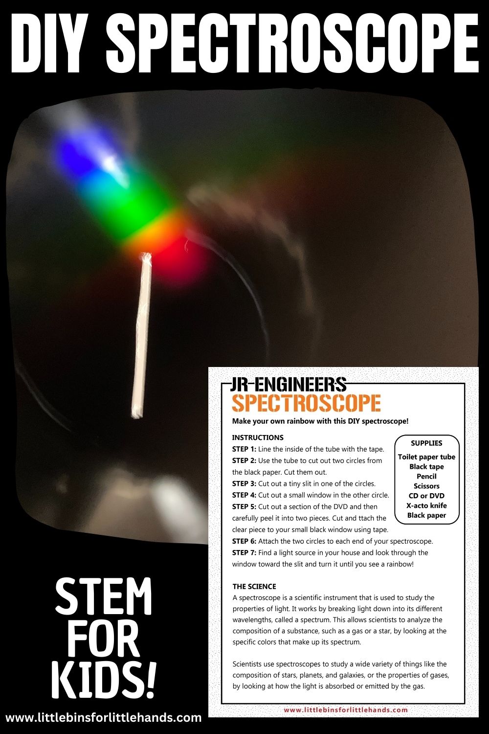 Make A DIY Spectroscope - Little Bins for Little Hands