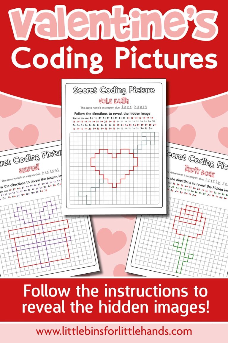 Valentine Secret Coding Pictures (Free Printable)