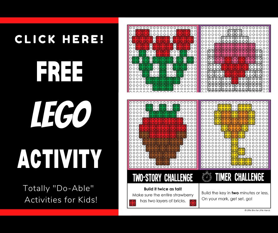 Valentine's Day LEGO Challenge Cards | Little Bins for Little Hands