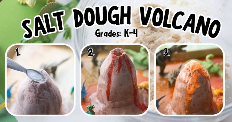 Baking Soda Volcano for Kids | Easy Salt Dough Science Project