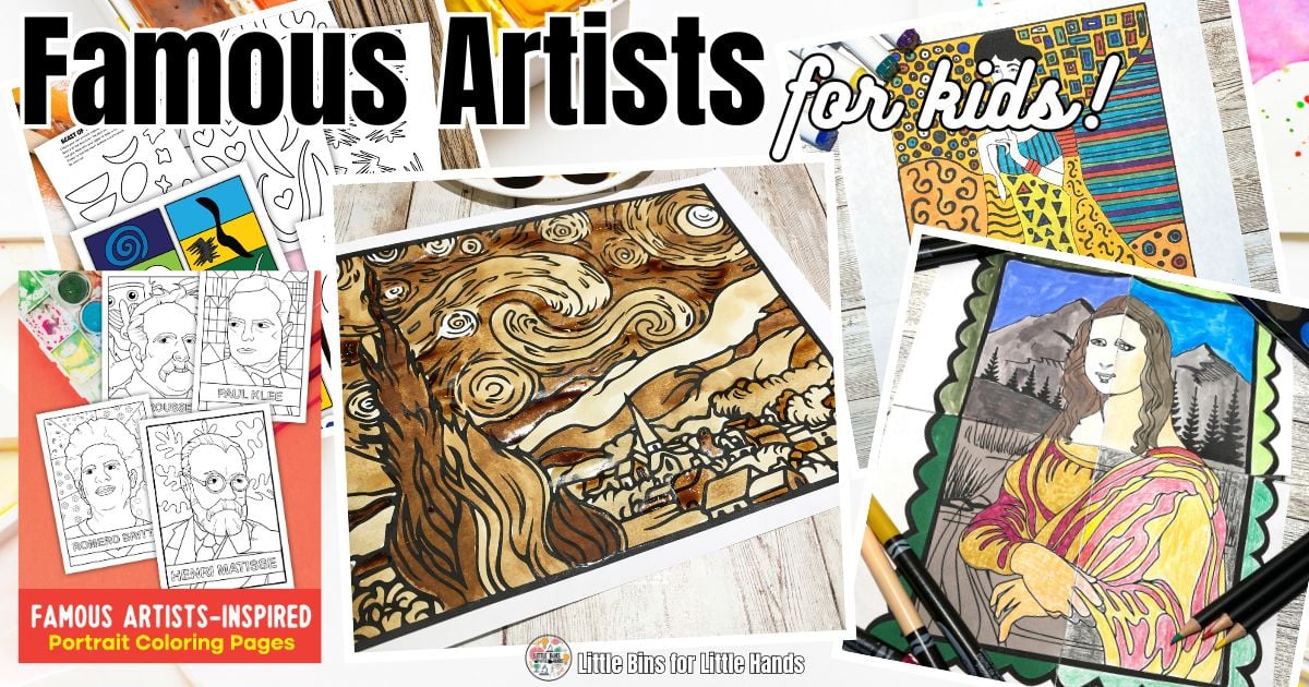Famous Artist Projects for Kids (Free Printables)
