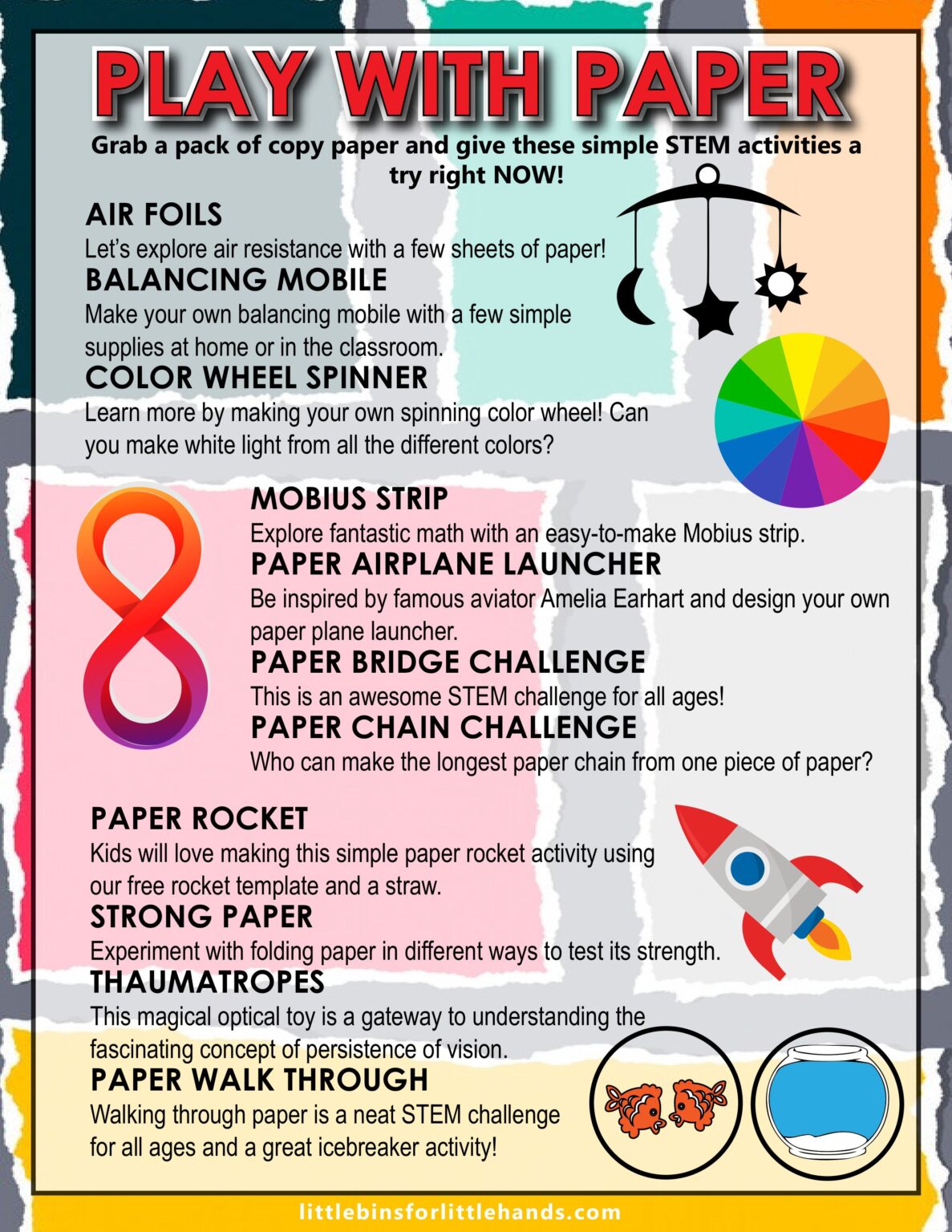 15 Easy STEM Activities with Paper - Little Bins for Little Hands