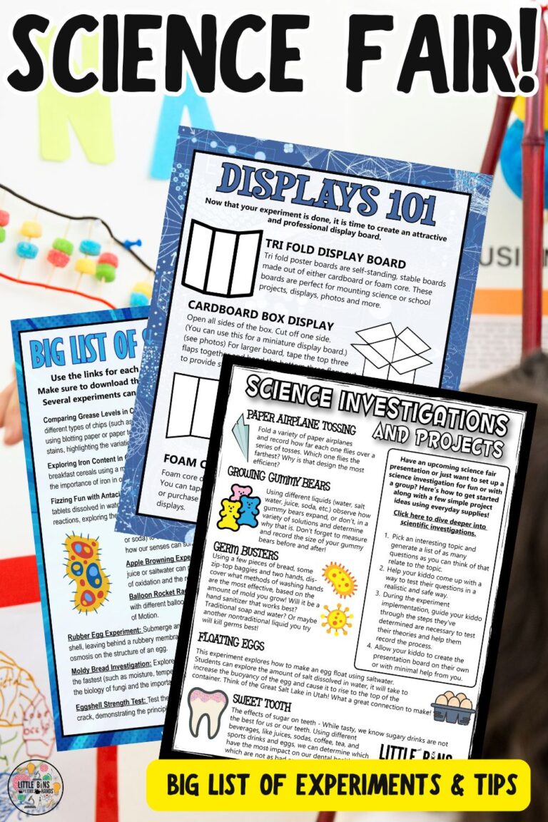 Easy Science Fair Projects for Kids - Little Bins for Little Hands