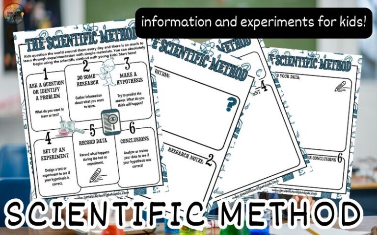 Scientific Method For Kids With Examples - Little Bins for Little Hands