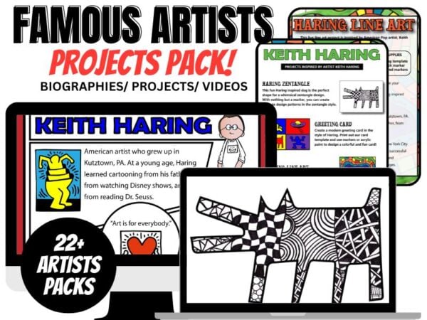 Line Art for Kids with Keith Haring | Little Bins for Little Hands