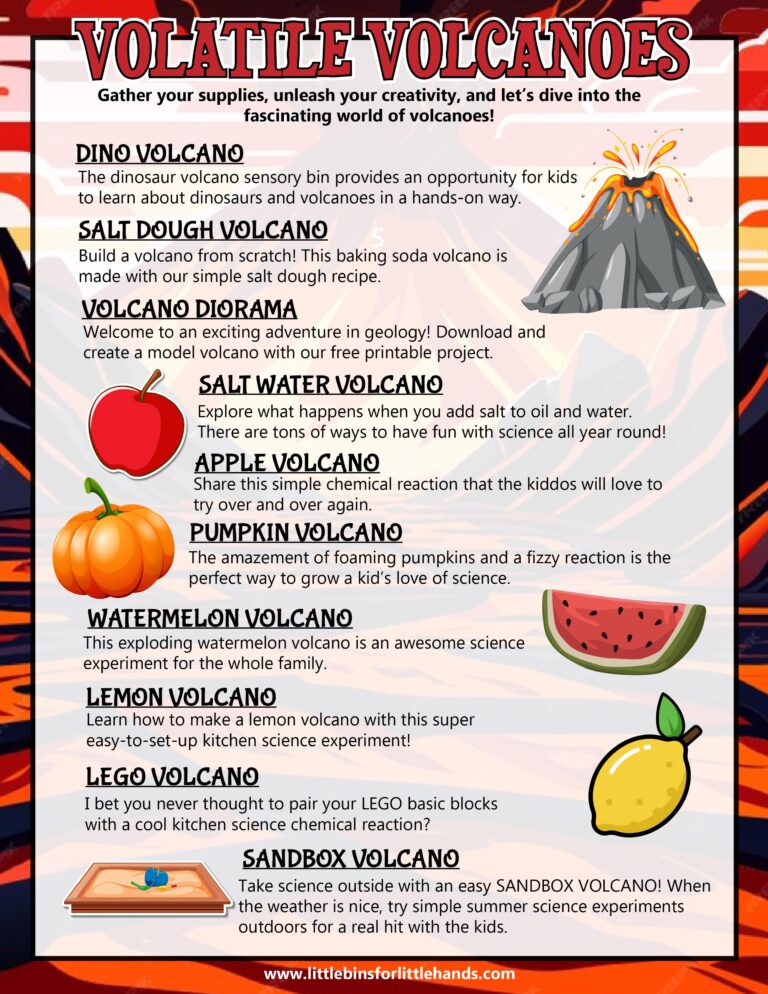 Volcano Facts For Kids | Little Bins for Little Hands