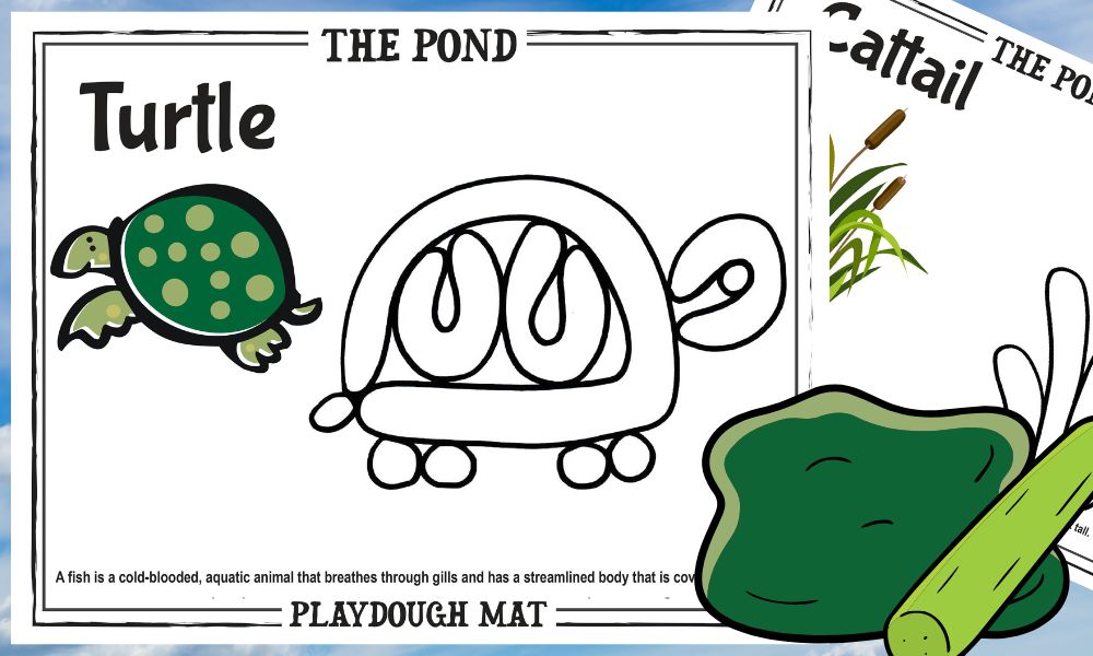 Pond Life Playdough Mats - Little Bins for Little Hands