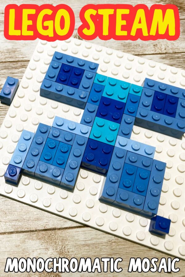 Create a Monochromatic LEGO Mosaic - Little Bins for Little Hands