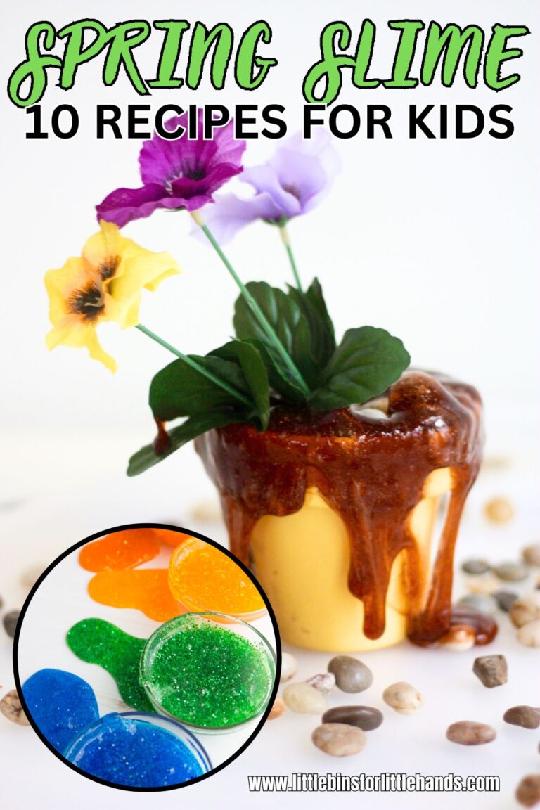 Spring Slime Activities (FREE Recipe) | Little Bins for Little Hands