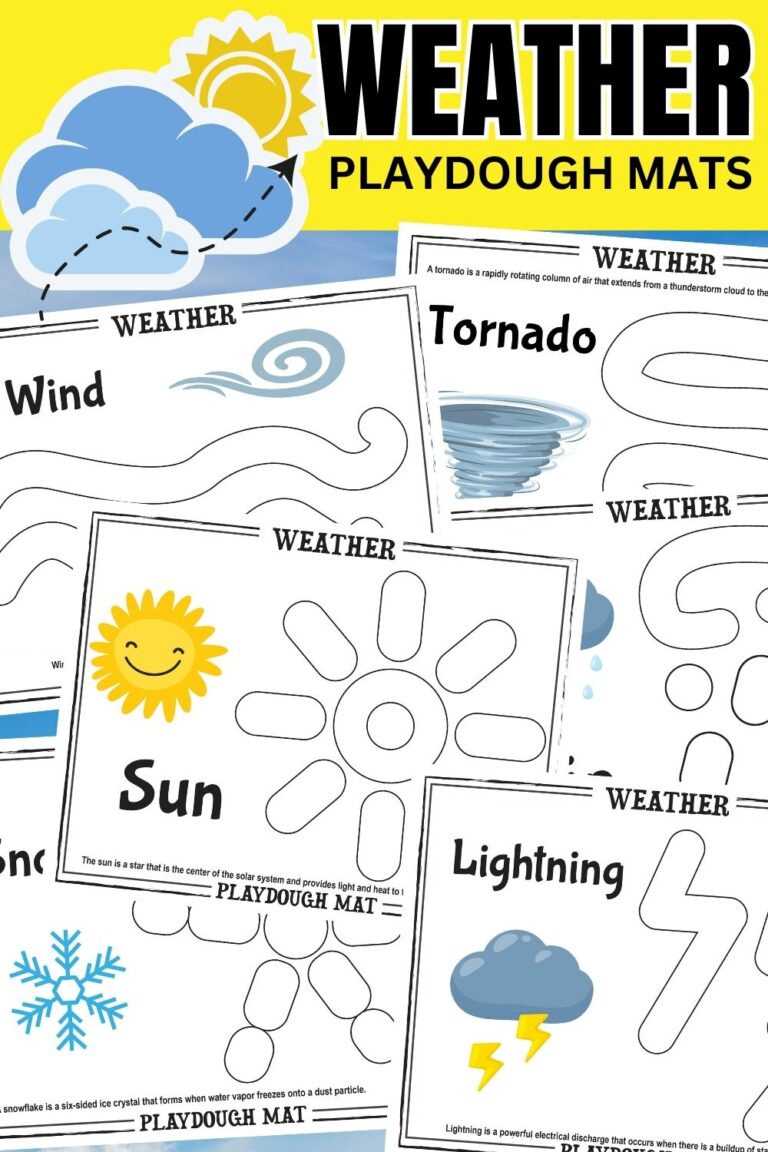 Weather Playdough Mats - Little Bins for Little Hands