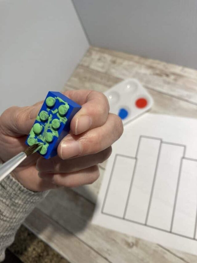 Painting With LEGO - Little Bins for Little Hands