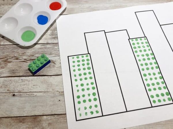 Painting With LEGO - Little Bins for Little Hands