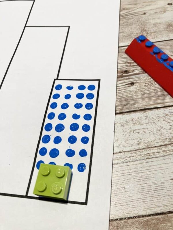 Painting With LEGO - Little Bins for Little Hands