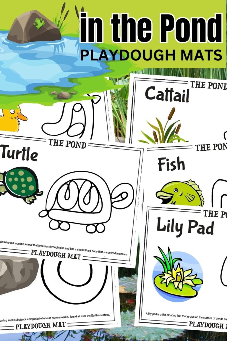 Pond Life Playdough Mats - Little Bins for Little Hands