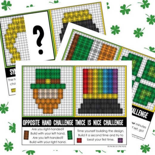 St Patrick's Day LEGO Challenge Cards | Little Bins for Little Hands