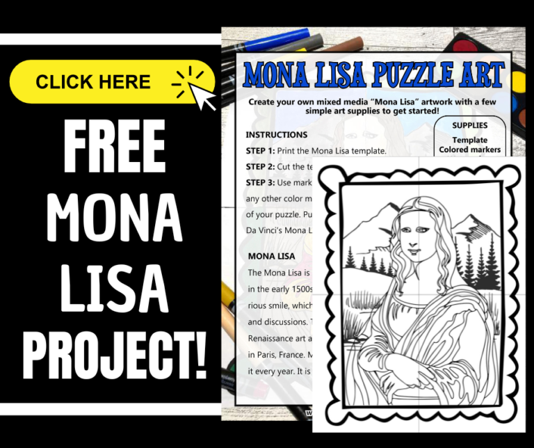 Mona Lisa for Kids (Free Printable Mona Lisa)