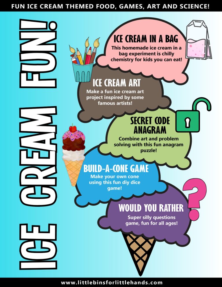 Ice Cream Activities For Preschoolers - Little Bins for Little Hands