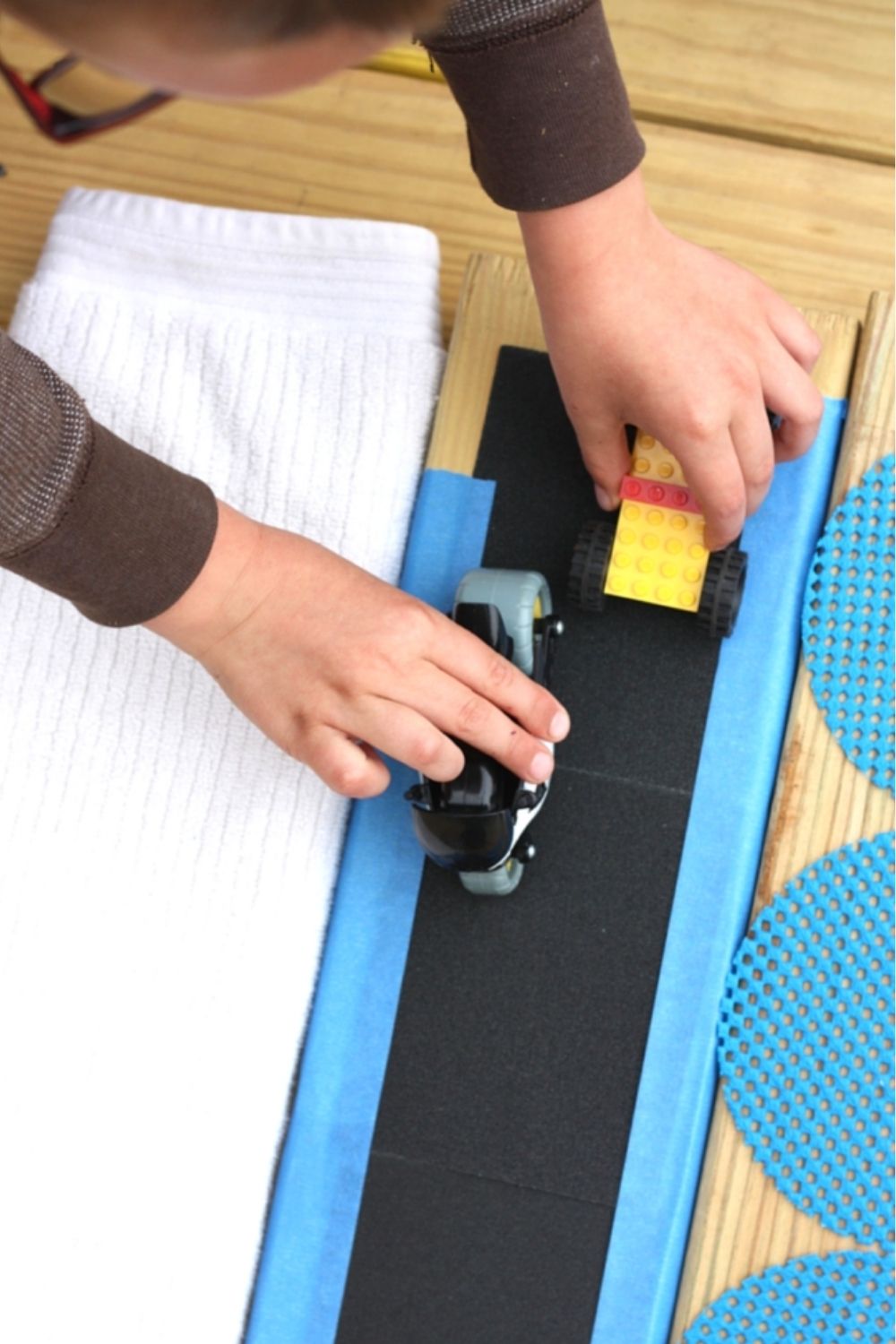 Toy Car Friction Experiment - Little Bins for Little Hands